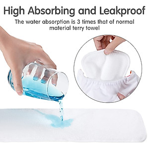 24 Pack Cloth Diaper Inserts Reusable Newborn Cloth Diaper 3 Layer Absorbent Breathable Diaper Inserts Overnight Microfiber Cloth Diaper Liners with an Extra Diaper Bag