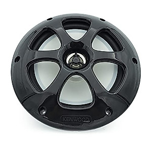 Kenwood KFC-1613MRB/W 6.5 Inch 2 Way Coaxial Waterproof Marine/Motorsports/Car Speakers, Pair, 4 Ohm, 100 Peak Watts (Black)