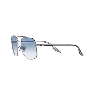 Ray-Ban RB3699 Square Sunglasses, Gunmetal/Clear Blue Gradient, 59 mm