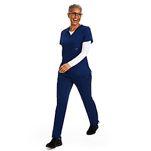 Healing Hands Women's Underscrub Soft Knit Melissa Longsleeve Scrub Tee with Breathable & Easy Care Fabric 5047, XL, White