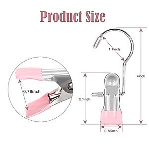 Boot Hangers for Closet, 18 PCS Hanging Clips Hook Clothes Pins for Laundry, Hanger Clips Towel Clips Boot Organizer for Home and Travel, Stainless Steel Hanging Hold Clips