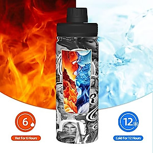 HIKTIEK Mary J Musics Blige Stainless Steel Insulated Tumbler Sports Water Bottle Hot and Cold Travel Cup 18oz