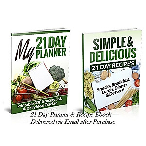 21 Day LABELED Efficient Nutrition Portion Control Containers Kit (14-Piece) + COMPLETE GUIDE + 21 DAY PLANNER eBOOK + RECIPE eBOOK, BPA FREE Color Coded Meal Prep System for Diet and Weight Loss