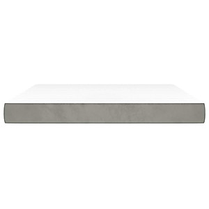 allesoky [Premium Queen Size Bed Mattress] - 59.8x79.9x7.9 Pocket Spring Velvet Mattress in Light Gray-Gray(Queen)