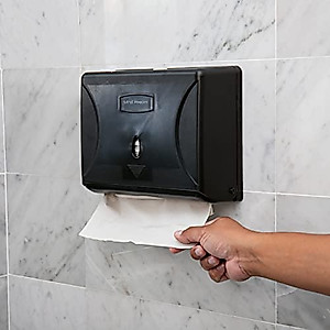 Mind Reader Multifold Paper Towel Dispenser, Paper Towel Holder, Restroom, Wall Mount, Set of 3, Black