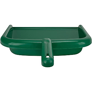 SPARTA Large Handheld Dustpan with Hanging Hole, Heavy-Duty Plastic Dustpan with Wide Lip for Countertops and Surfaces, Plastic, 10 Inches, Green