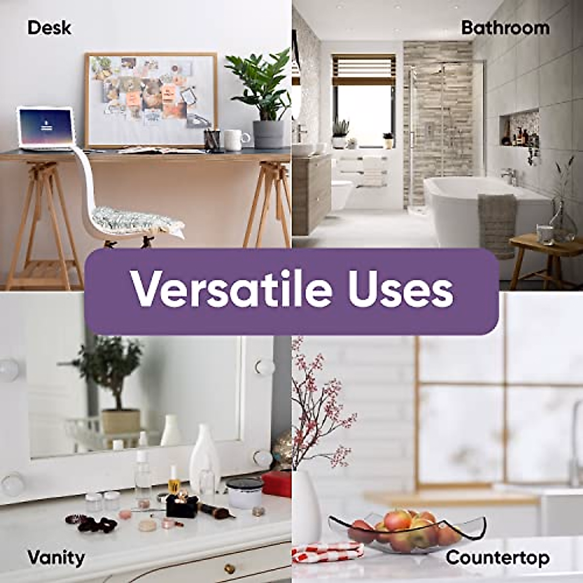 Superio Mini Plastic Trash Can with Swing Top Lid Grey/Black 1.25 Gal Small Waste Bin for Countertop, Desk, Vanity, Bathroom