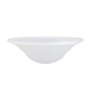 Aspen Creative 23121-01, Etched Alabaster Replacement Glass Shade for Medium Base Socket Torchiere Lamp, Swag Lamp and Pendant, 1-5/8" Fitter Size x 20" Diameter x 6-3/4" Height