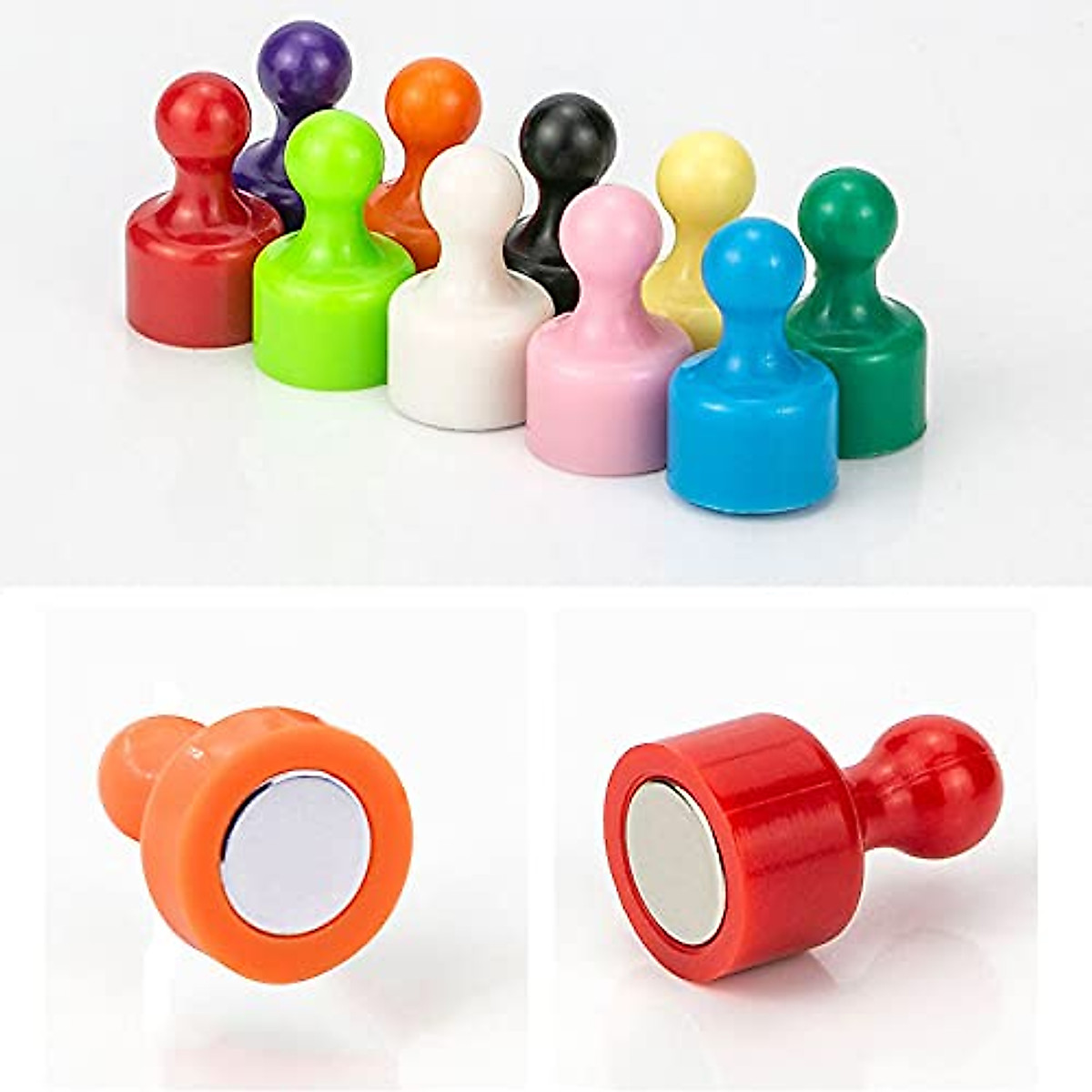 20 PCS Magnetic Push Pins Refrigerator Magnets Strong Fridge Magnets Whiteboard Magnets Map Magnets Perfect for Home Kitchen Office School Classroom Mini Size Pink