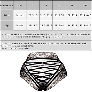 FUMAFI Womens Sexy Panty Lacey Underwear Lace Panties Plus Size Criss Cross Bikini Panties Black Sexy High Waist Panties