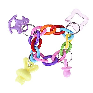 Hypeety Bird Parrot Foot Toy Chewing Swing Bite Toy Plastic Parrot Toys