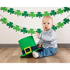 Tonak Felt Shamrock Clover Banner Hanging Shamrock Decorations Shamrock Ornament Decor for st Patricks Day Accessories Garland Banner st. Patricks Day Decorations Irish Day Party Supplies 20pcs