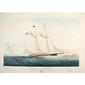 The Yacht "Maria" 216 Tons: Modelled by R. L. Stevens Esq. Built by Mr. Capes 1844 and Owned by Messes JC. RL. & E.A.Stevens of Hoboken, N.J. To E.A. Stevens ... this Print is with permission respectfully dedicated