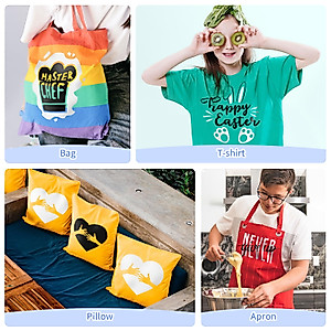 VinylRus Heat Transfer Vinyl-12” x 50ft Black and White Iron on Vinyl Roll for Shirts, HTV Vinyl for Silhouette Cameo, Cricut, Easy to Cut & Weed