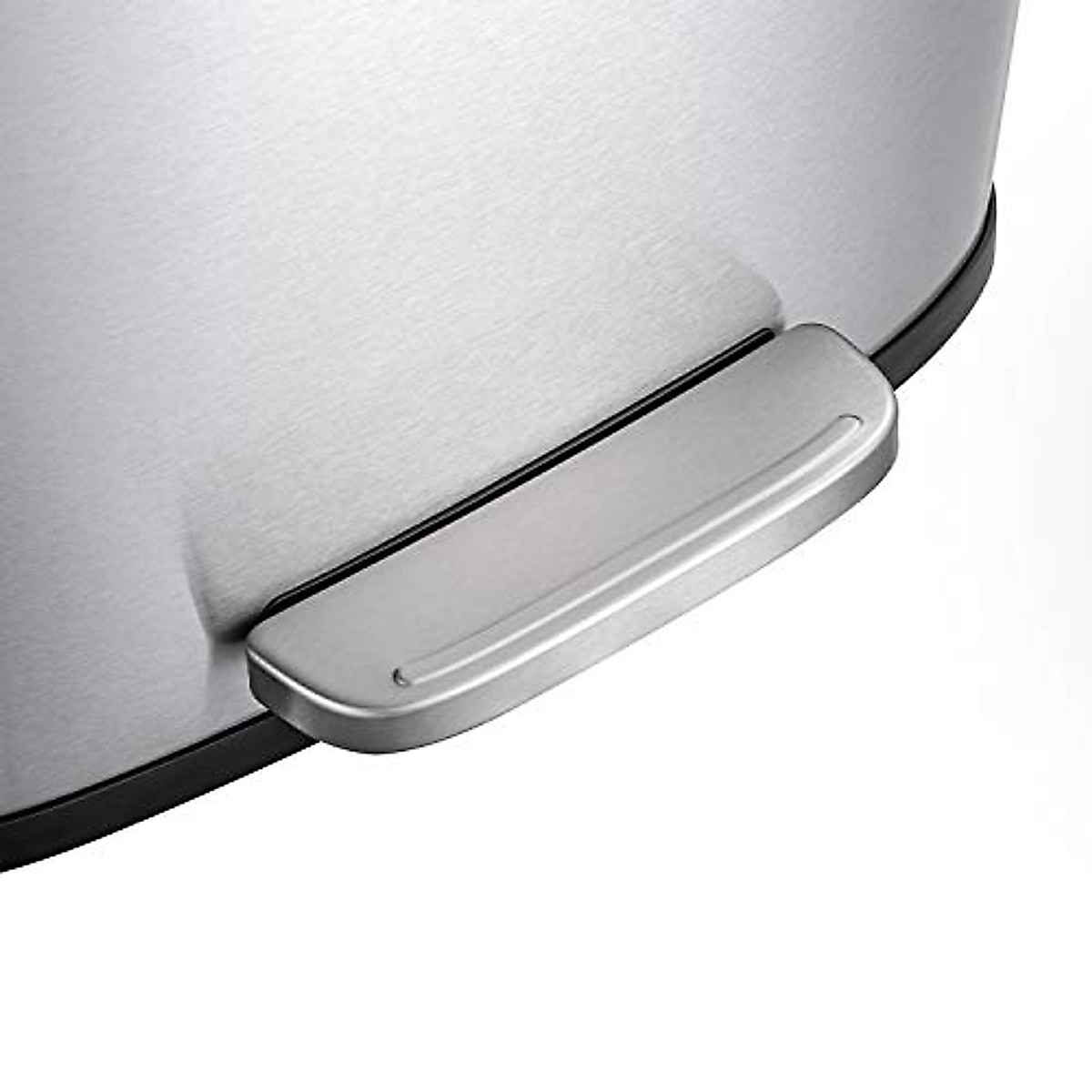 QUALIAZERO 50L/13Gal Heavy Duty Hands-Free Stainless Steel Commercial/Kitchen Step Trash Can, Fingerprint-Resistant Soft Close Lid Trashcan, 50L / 13 GAL
