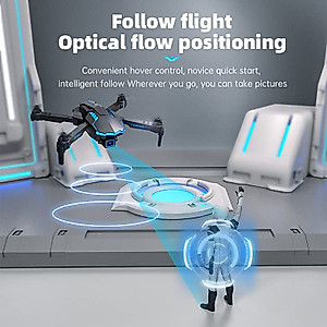 PUINGREN X6pro RC Drone With 4khd Dual Camera，Drone Altitude Hold Mode (optical Flow Location)Intelligent Obstacle Avoidance Remote Control Aircraft Toy (Single camera + 2 batter)