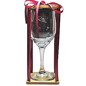 Orange Kat Mommy's Sippy Cup Stemmed Wine Glass with Charm and Presentation Packaging