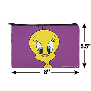 Looney Tunes Tweety Bird Pencil Pen Organizer Zipper Pouch Case