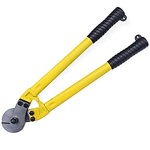 Muzata Heavy Duty 18" Hardened Cable Cutter,Chromium Vanadium Steel,High Temperature Heat Treatment,Cuts Up to 5/16" Stainless Steel Wire Rope Smooth Like Butter CR03,Series CT1