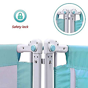 XJJUN Bed Rail Vertical Lift Height Adjustable Suitable for Children Bed Bezel Safety Big Bed Bumper,2 Colours (Color : Purple, Size : 180x75-85cm)