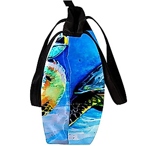 Purses for Women, Tote Bag, Handbags for Women, The Tote Bag, Colorful Turtle Blue pattern