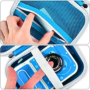 casmilee Kids Instant Camera Case Compatible with VTech/KidiZoom PrintCam & Thermal Rolls Print Camera Refill Paper, Creator Cam Accessories Travel Storage- Bag Only (Blue)