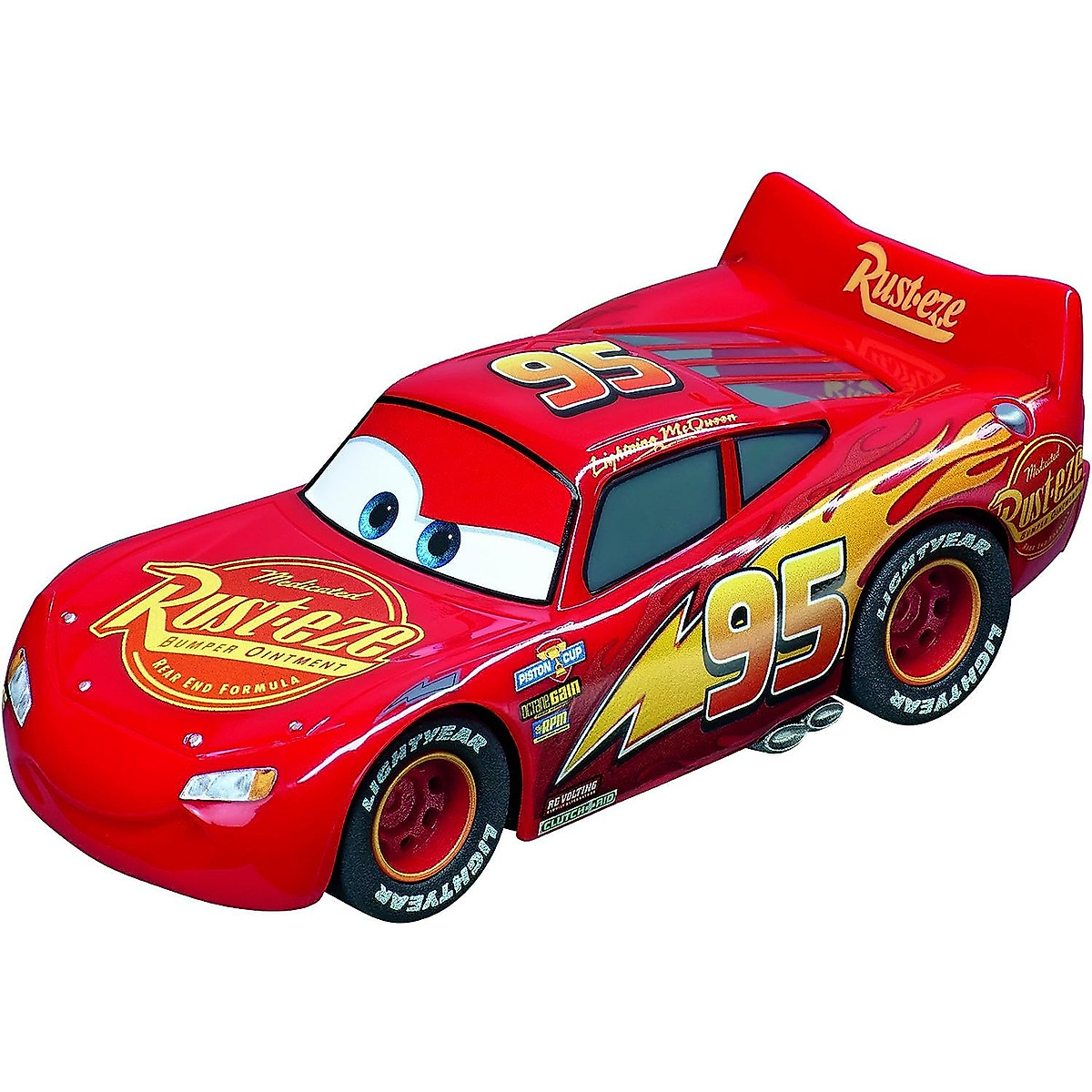 Carrera GO 63516 Official Licensed Disney Pixar Cars Battery Operated 1:43 Scale Slot Car Racing Toy Track Set with Jump Ramp Featuring Lightning McQueen and Jackson Storm for Kids Ages 5 and Up