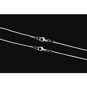 24pcs 18 Inch 925 Silver Plated 1.2mm DIY Snake Chain Charms Link Necklace with Lobster Clasps for Jewelry Making