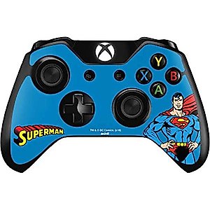Skinit Decal Gaming Skin Compatible with Xbox One Controller - Officially Licensed Warner Bros Superman Portrait Design