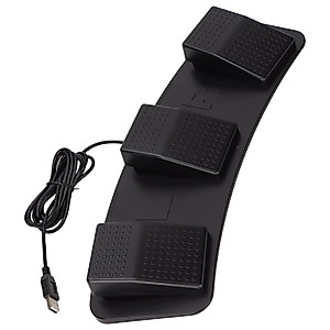 USB Triple Foot Pedal Optical Switch Control,Multifunctional Ergonomic Triple Foot Switch Pedal for Playing Games Factory Testing Computer Keyboard Mouse Game Action HID(FS23_PM (Mechanical Switch))