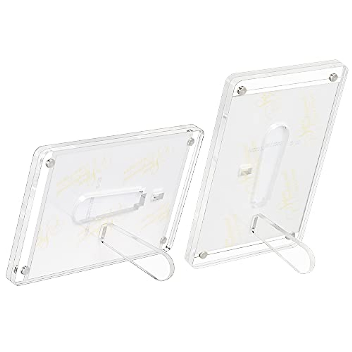 ECOSEAO 4x6 Minimalist Picture Frame Acrylic Glass Photo Frame with Magnetic Desktop Display Horizontally or Vertically