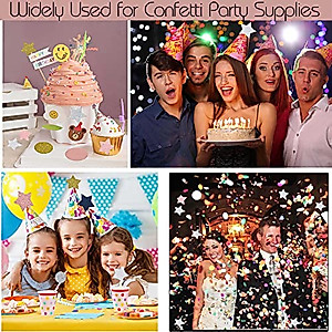 Paper Confetti Black and Gold Party Decorations 300pcs Glitter Table Confetti 1.2”Circles |for Wedding Birthday Graduation Decor|Popper Holiday|