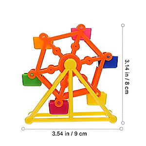 POPETPOP Ferris Wheel Bird Toy, Bird Food Leakage Toy, Parrot Foraging Toy, Pet Bird Plaything a Fun Activity for Smaller Birds