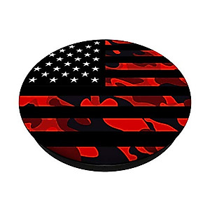 Red camo American flag - camouflage hunting gift PopSockets PopGrip: Swappable Grip for Phones & Tablets