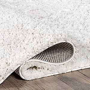 nuLOOM Marleen Contemporary Shag Area Rug, 4' x 6', White