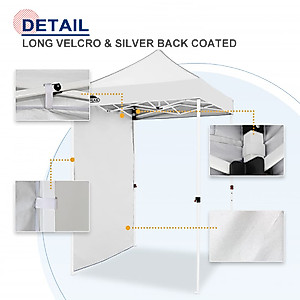 EAGLE PEAK Sunwall/Sidewall for 5x5 ft Straight Leg Canopy only, 1 Sidewall, White