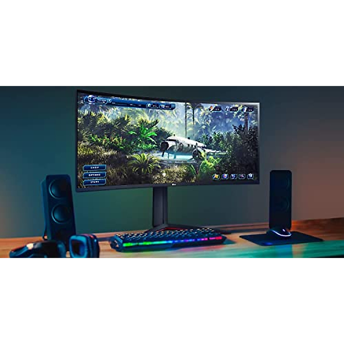 LG UltraGear QHD 34-Inch Curved Gaming Monitor 34GP63A-B, VA with HDR 10 Compatibility and AMD FreeSync Premium, 160Hz, Black