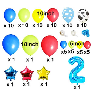 HEETON Two Infinity and Beyond Backdrop Buzz Banner Light Year Cake Topper Toy Inspired Story 2nd Birthday Balloons Garland Party Supplies Decorations Photo Prop for Girl Boy Baby Background