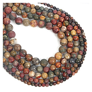 NHBT YU 4/6/8/10/12mm Natural Stone Korean Pine Round Beads Loose Spacer Beads for Jewelry Making DIY Accessories T87 (Color : H8589, Item Diameter : 8mm)