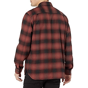 Vince MENS TONAL PLAID QUARTER ZIP,REDCURRANT,MEDIUM