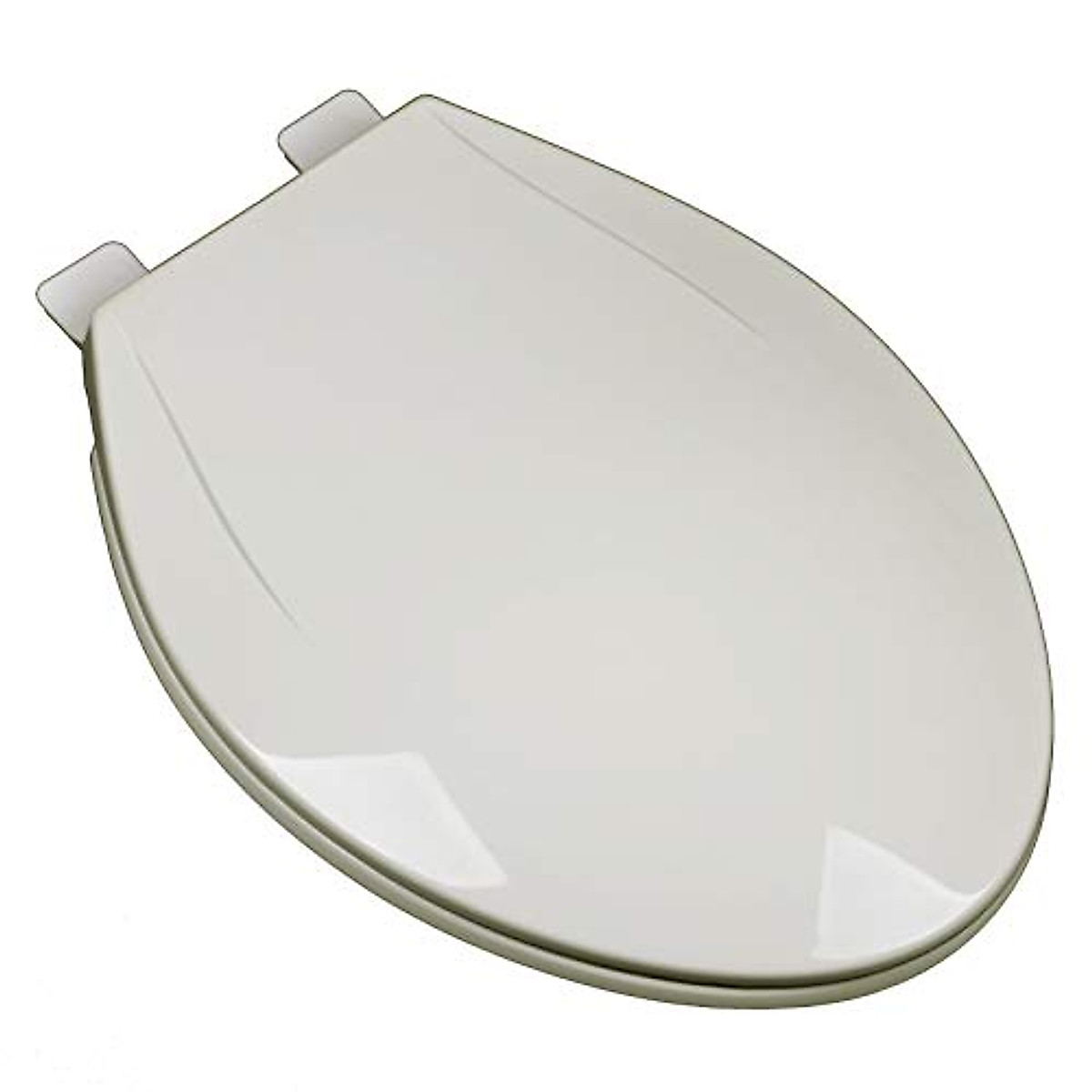 Bath Décor 2F1E6-80 Slow Close Plastic Elongated Top Mount Adjustable Release and Clean Hinge Toilet Seat, Silver/Grey