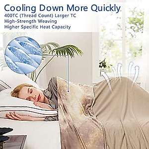 Topcee Cooling Throw Blanket for Hot Sleepers,Arc-Chill Q-Max >0.5 Cool Fiber,100% Oeko-Tex Certified Lightweight Summer Cool Blanket for Travel/Outdoor Ultra Cold Breathable,50''x70''