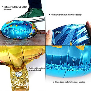 13 PCS, Shark Balloons - Shark Family Balloons - Shark Duplex Prints Foil Balloons - Shark Banner & Shark Tablecloth - Shark Birthday Decorations