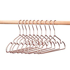 30Pack Koobay Non Slip 32CM Gold Copper Light Wire Children Clothes Suit Coat Metal Hanger