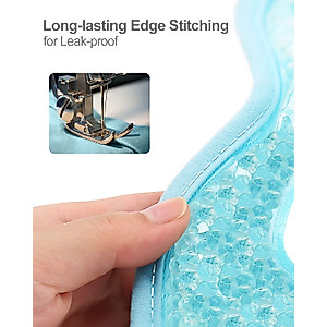 Luxtude Gel Eye Mask Cooling Eye Mask for Dry Eyes 2PCS, Heated Warm Eye Ice Pack Reusable Gel Sleep Mask, Frozen Cold Eye Compress for Puffiness/Dark Circles/Headaches/Allergies (Blue)