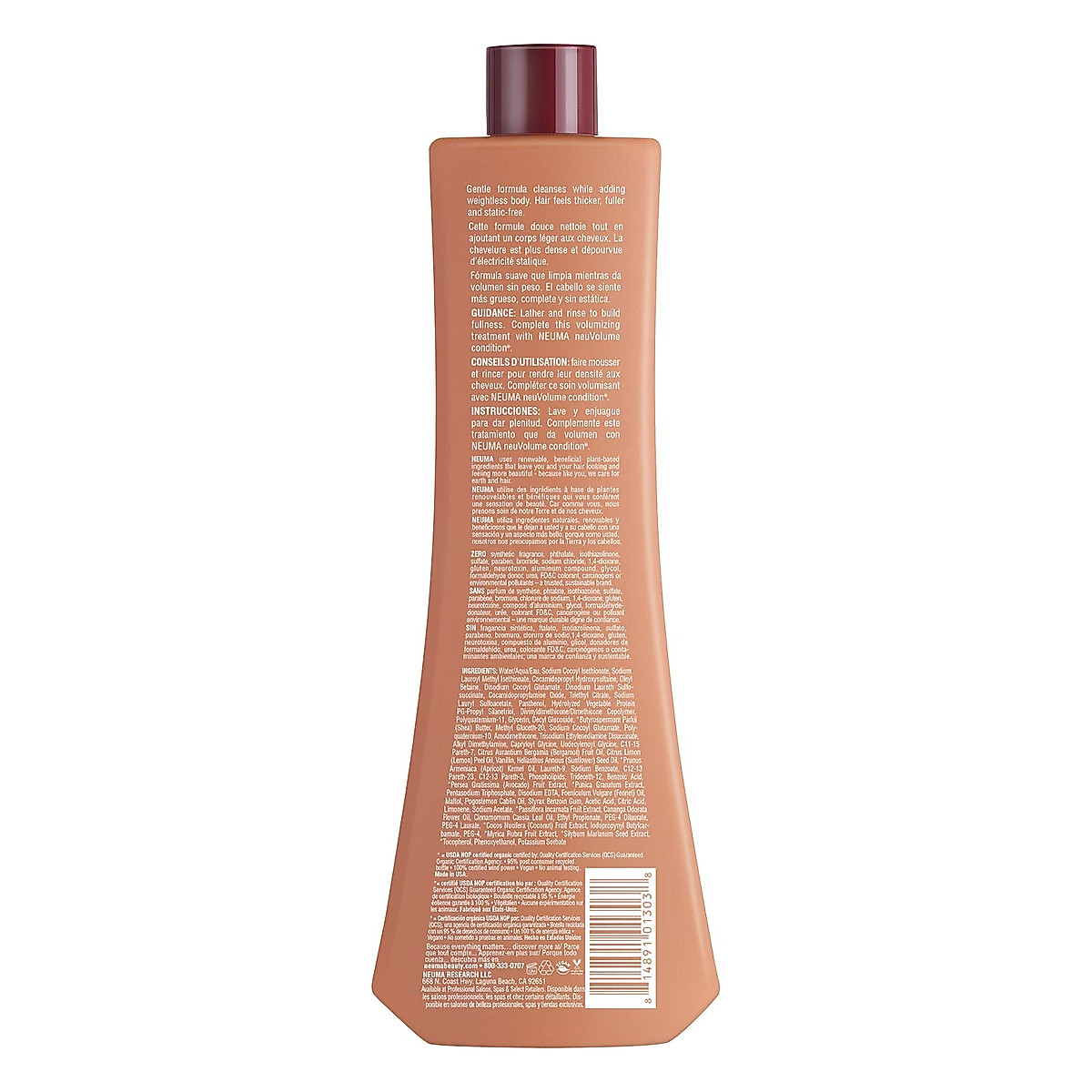 NEUMA neuVolume Shampoo, 25.4 Fl Oz