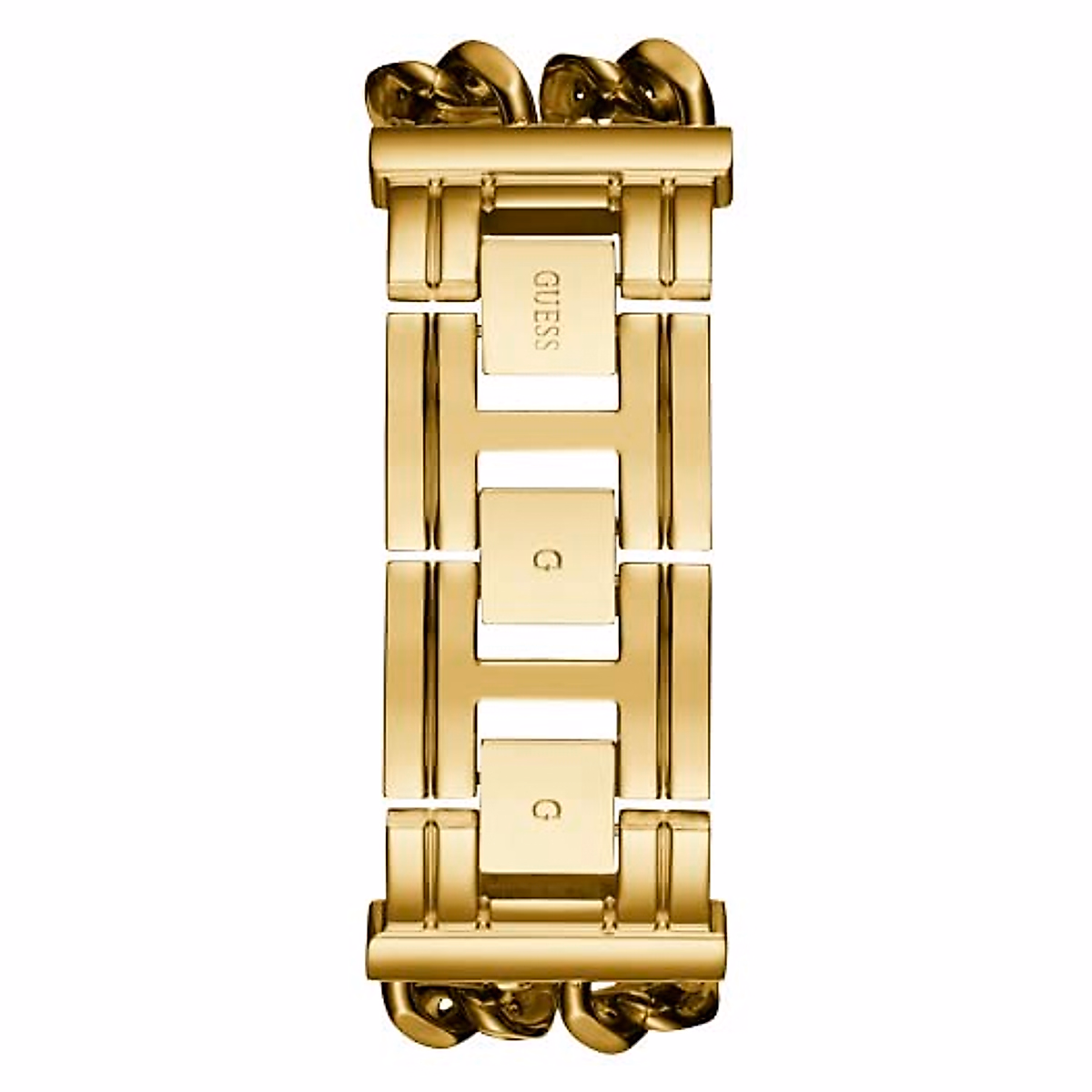 GUESS Gold-Tone Multi-Chain Bracelet Watch with Self-Adjustable Links. Color: Gold-Tone (Model: U1117L2)