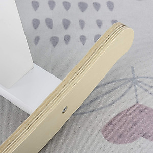 Qaba Wooden Rocking Horse Toddler Baby Ride-on Toys for Kids 1-3 Years with Classic Design & Wood Safety Bar, White