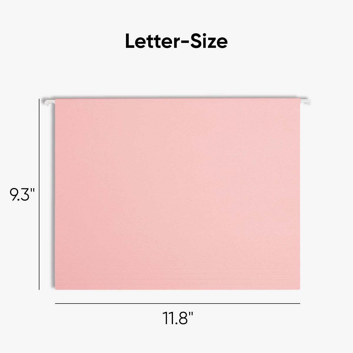Smead Standard Hanging File Folders, 25 Count, Pink, 1/5-Cut Adjustable Tabs, Letter Size (64066)