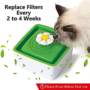 MyfatBOSS Replacement Carbon Filters, Pet Water Filters Fountain Filters Compatible with Catit Mini Flower Fountain, Pack of 12